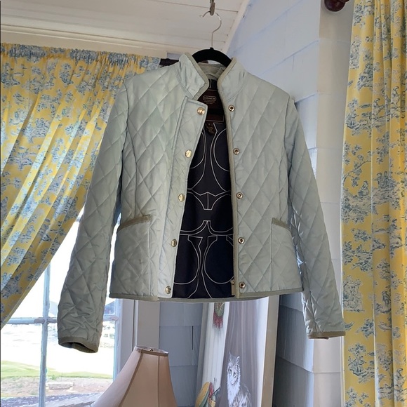 Coach | Jackets & Coats | Coach Baby Blue Quilted Jacket | Poshmark
